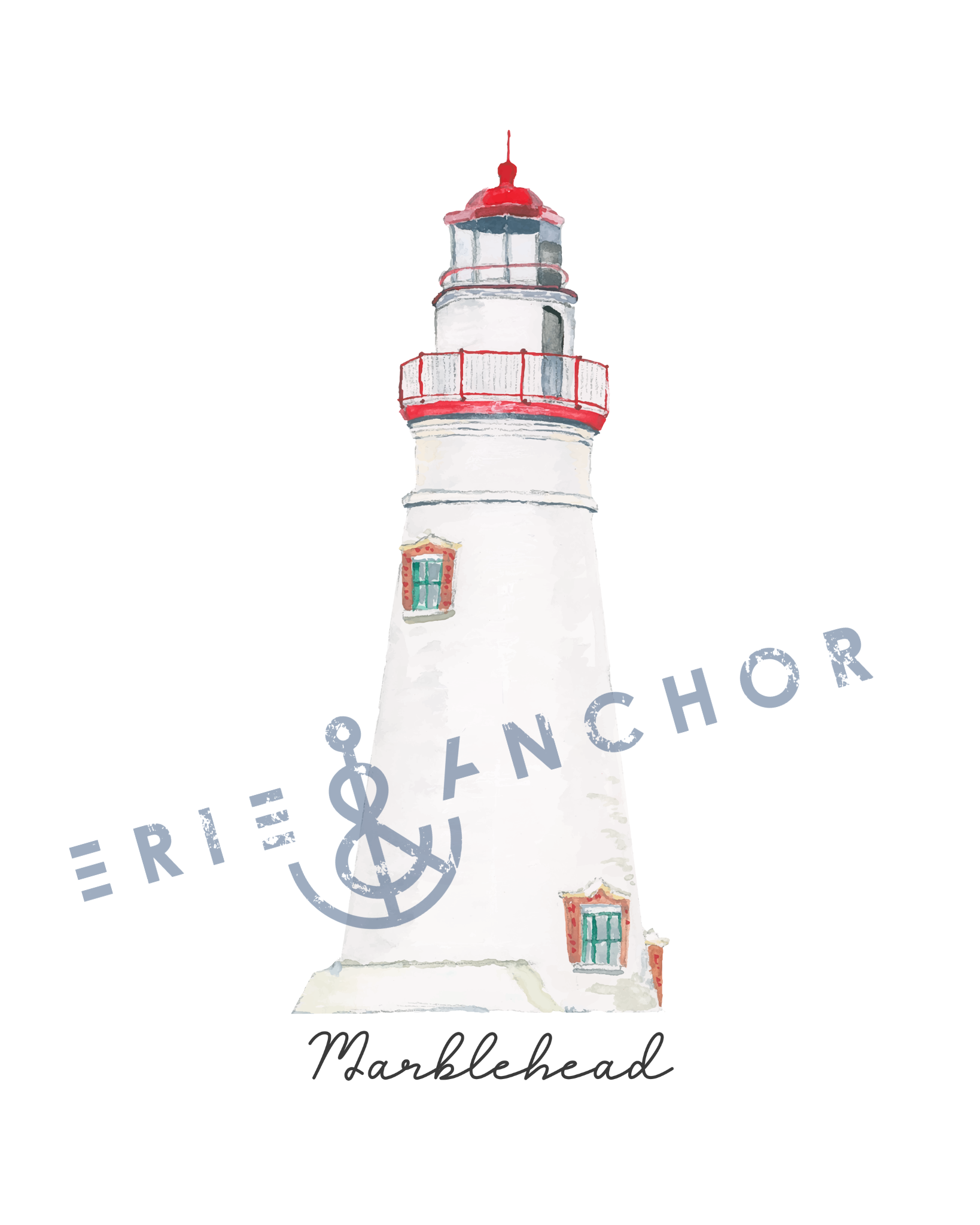 Marblehead Lighthouse Print 8X10 – Erie and Anchor